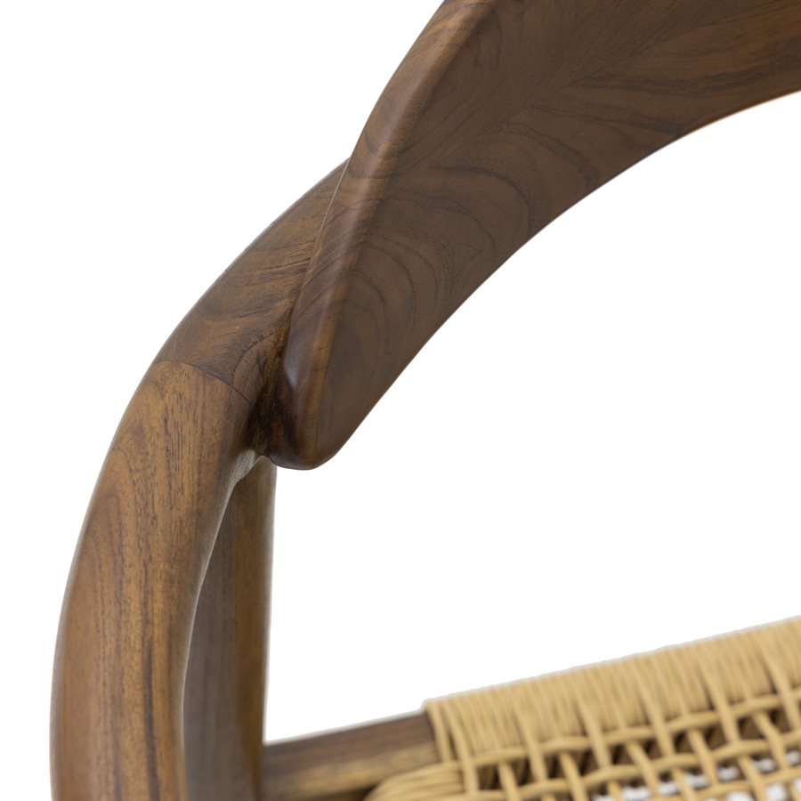 Catia Teak & Wicker Accent Chair