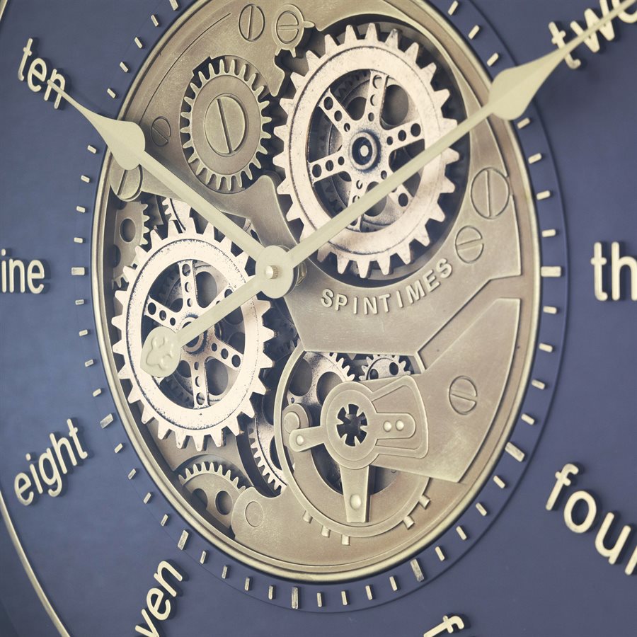 Modern Word Gear Clock