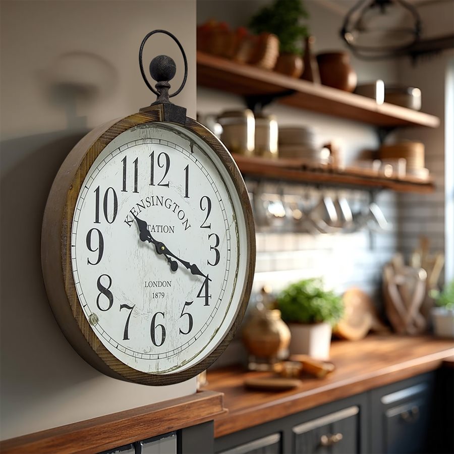 Kensington Station Pocket Watch Style Wall Clock
